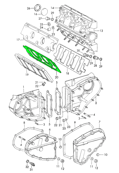 Original Porsche 93010519507 Camshaft gasket Lower for Porsche 911 ...