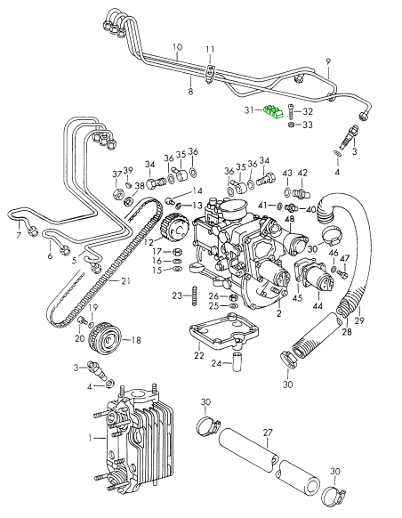 Porsche 911 Fuel Line Bracket 91611033000 - 91611033000/1 | Design 911