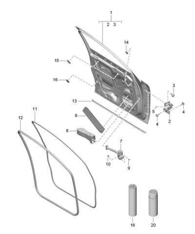 Porsche Cayenne MK3 (958) 2010-2017 Door Seals | Design 911
