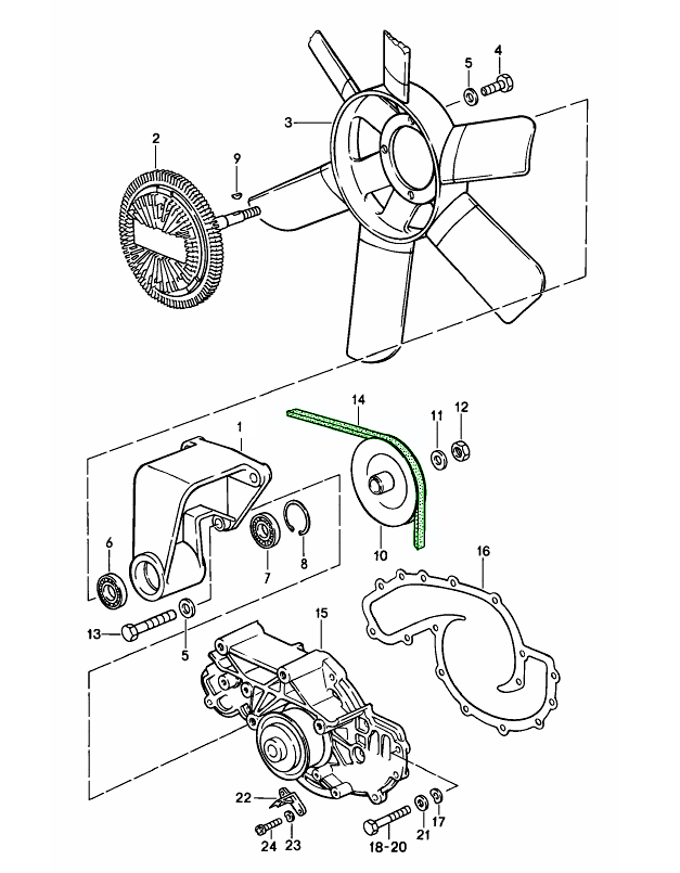 Belt Water Pump 99919216051 Porsche 928 1979-86 - 99919216051 | Design 911