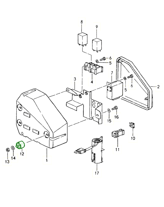 Porsche 911 Rubber mount for control unit relay fuse box 99970338400 ...