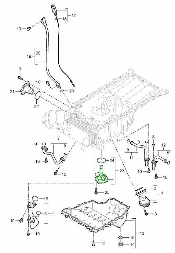 Porsche Cayenne Oil Level Sender 94860615000 - 94860615000 | Design 911