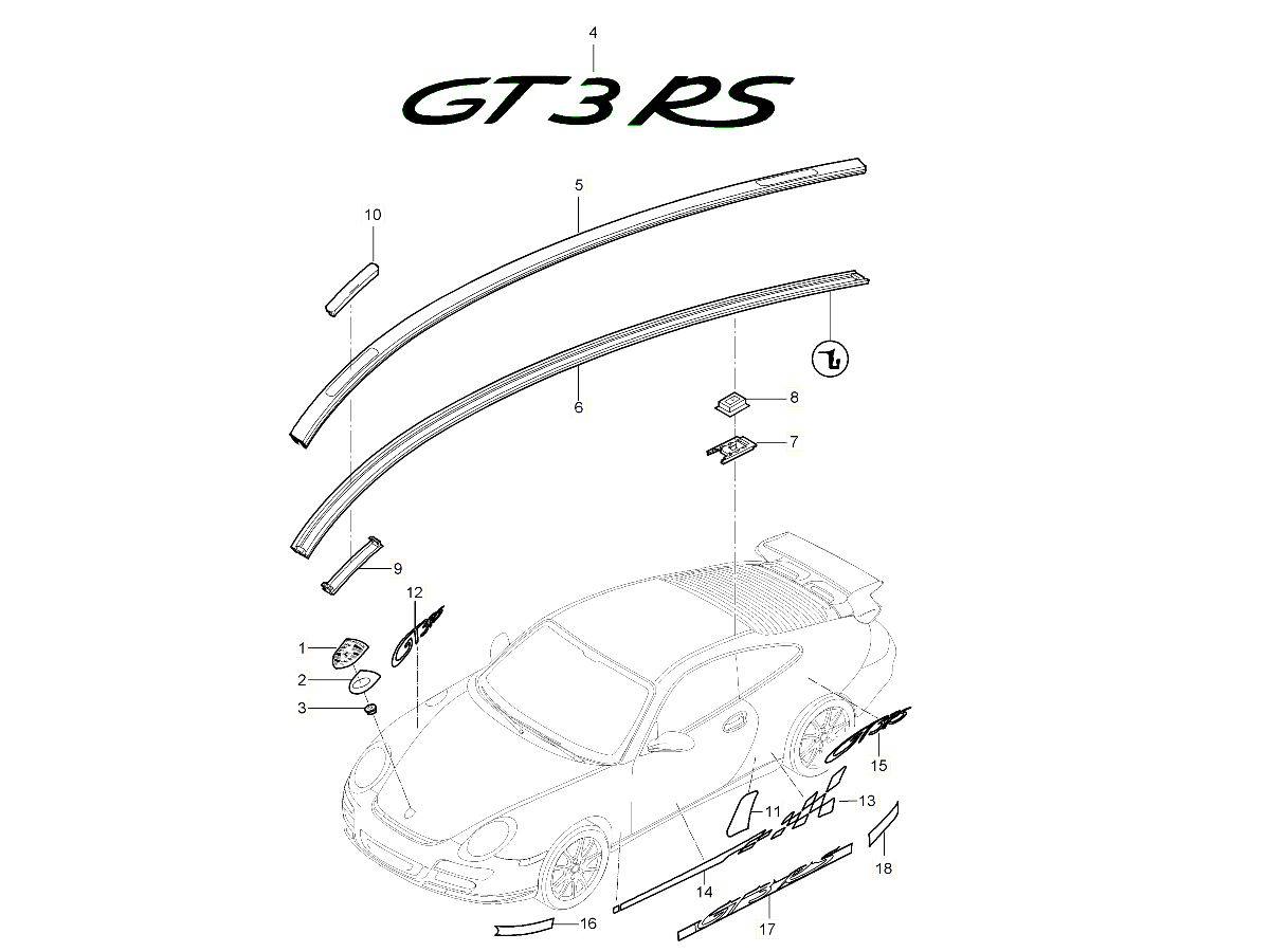 Porsche Side Decals & Badges | Genuine & Styling Accessories ...