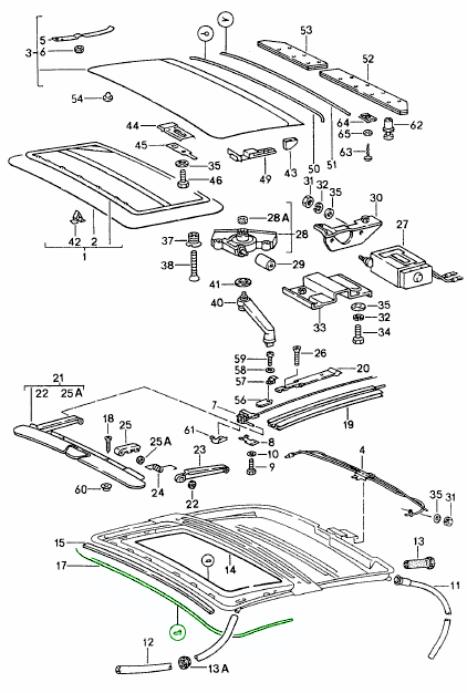 Porsche 911 Sunroof Seal Front 91156419100 - 91156419100 | Design 911