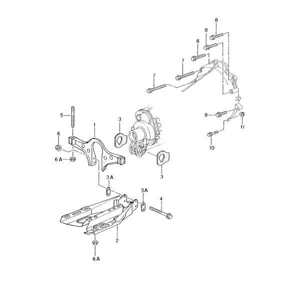 Hex head bolt gearbox bell housing. Porsche 986 / 987 / 996 / 997 ...