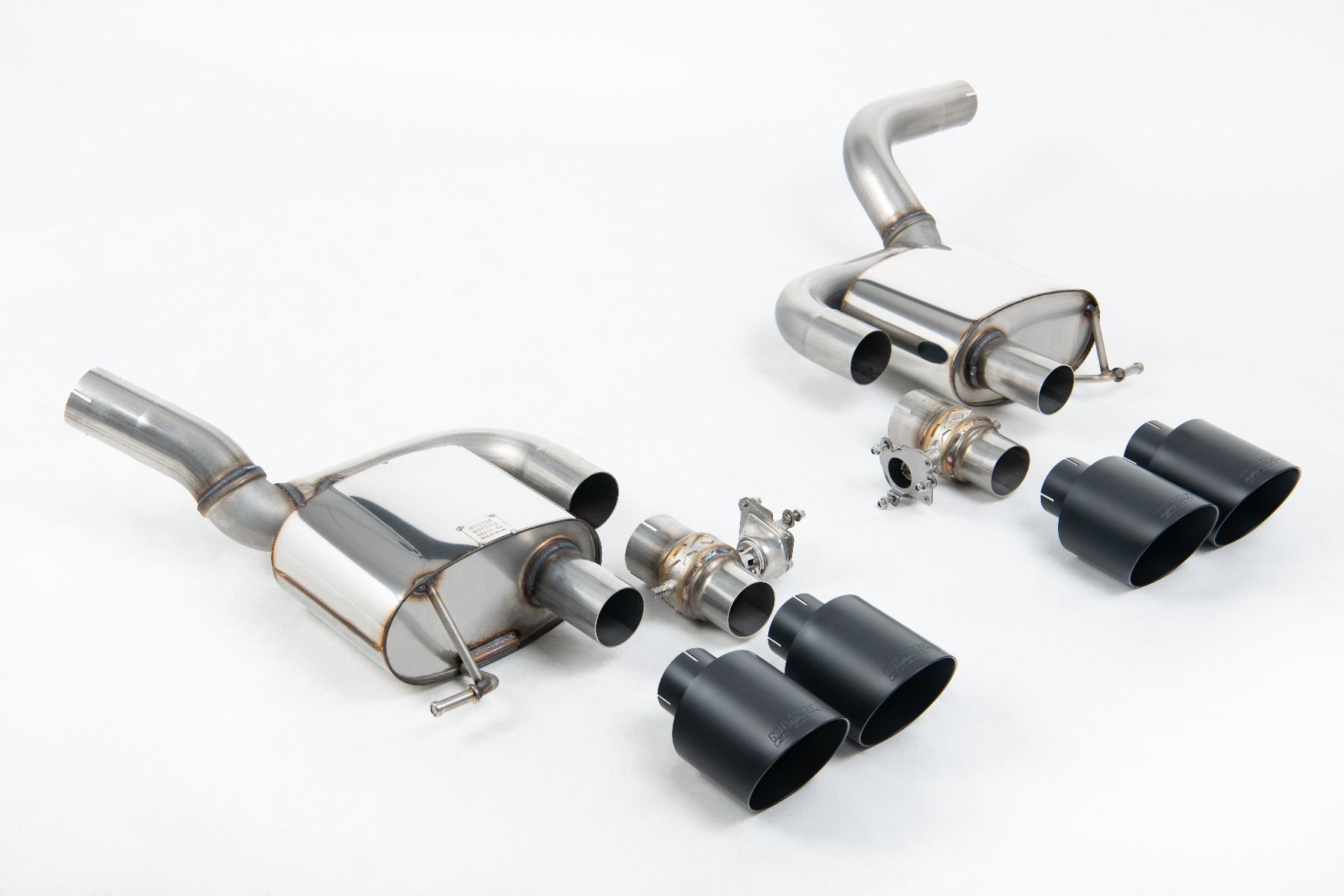 Milltek Sports Exhaust Valved Rear Silencers With Cerakote Black GT-115 ...