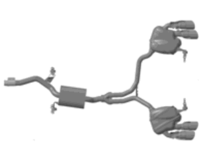 Porsche Macan Sports exhaust system with Silver tips 95B044210 ...