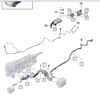 Porsche 9YA Cayenne High-voltage wiring set for charging socket ...
