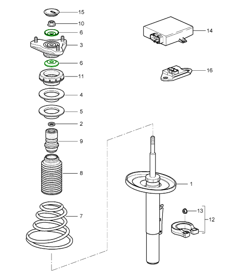 Porsche 997 Shock absorber washer 99734327200 - 99734327200 | Design 911