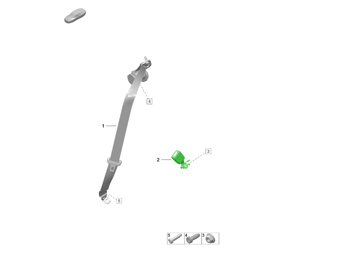 Porsche 992 Rear seat belt buckle latch press button 992857754 ...