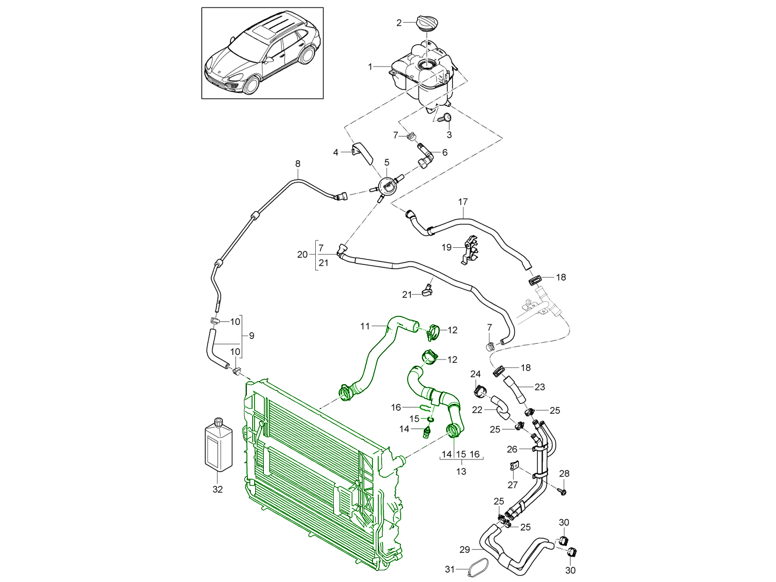 Porsche Water Coolant Radiators | High-Performance Cooling Parts ...