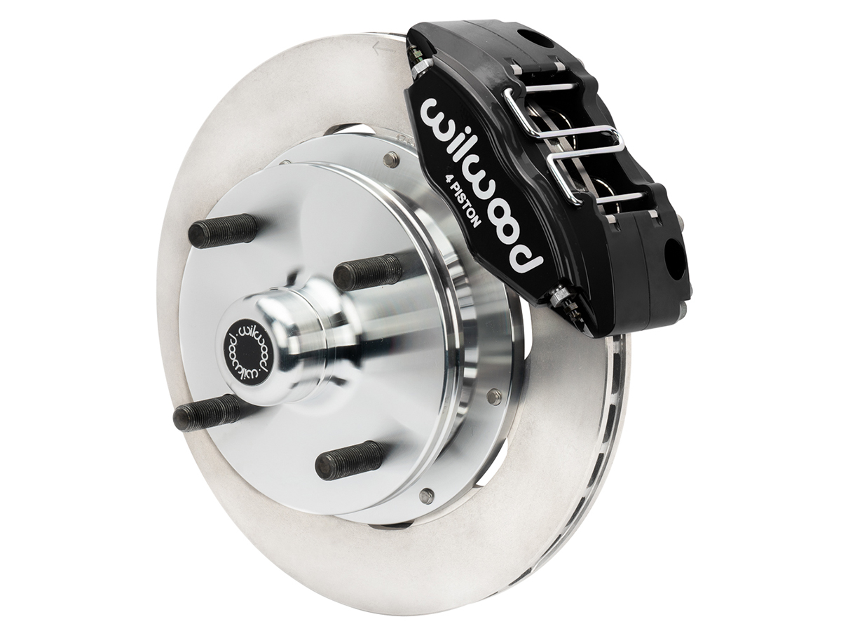 Front brake Powerlite caliper and rotor kit with vented plain discs ...