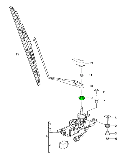 Porsche 996 Rear Wiper Arm Spindle Grommet 99662827301 - 99662827301 ...