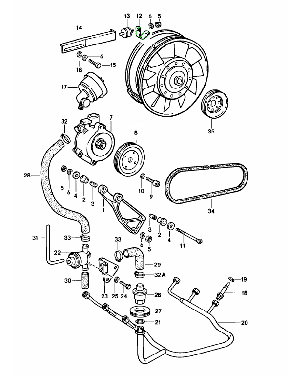 Porsche 911 Air pump bracket 91111312602 - 91111312602 | Design 911