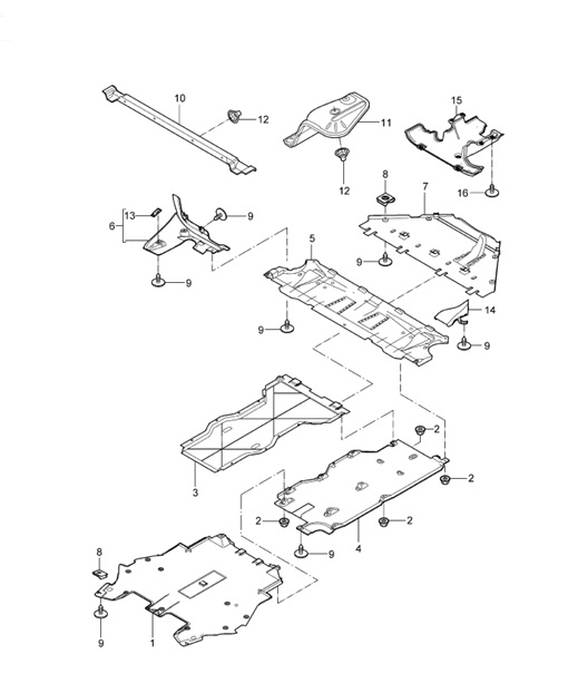 Securing clamp side sill corner piece. Porsche 997 / 997 GT3 ...