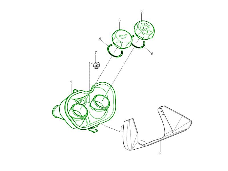 Oil And Coolant Filler Cup. Porsche Boxster 987.1 / 987.2 / Boxster ...