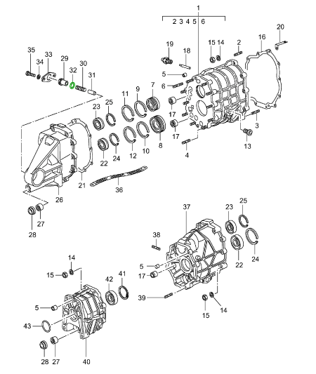 Porsche 964 993 Sealing ring 90012301040 - 90012301040 | Design 911