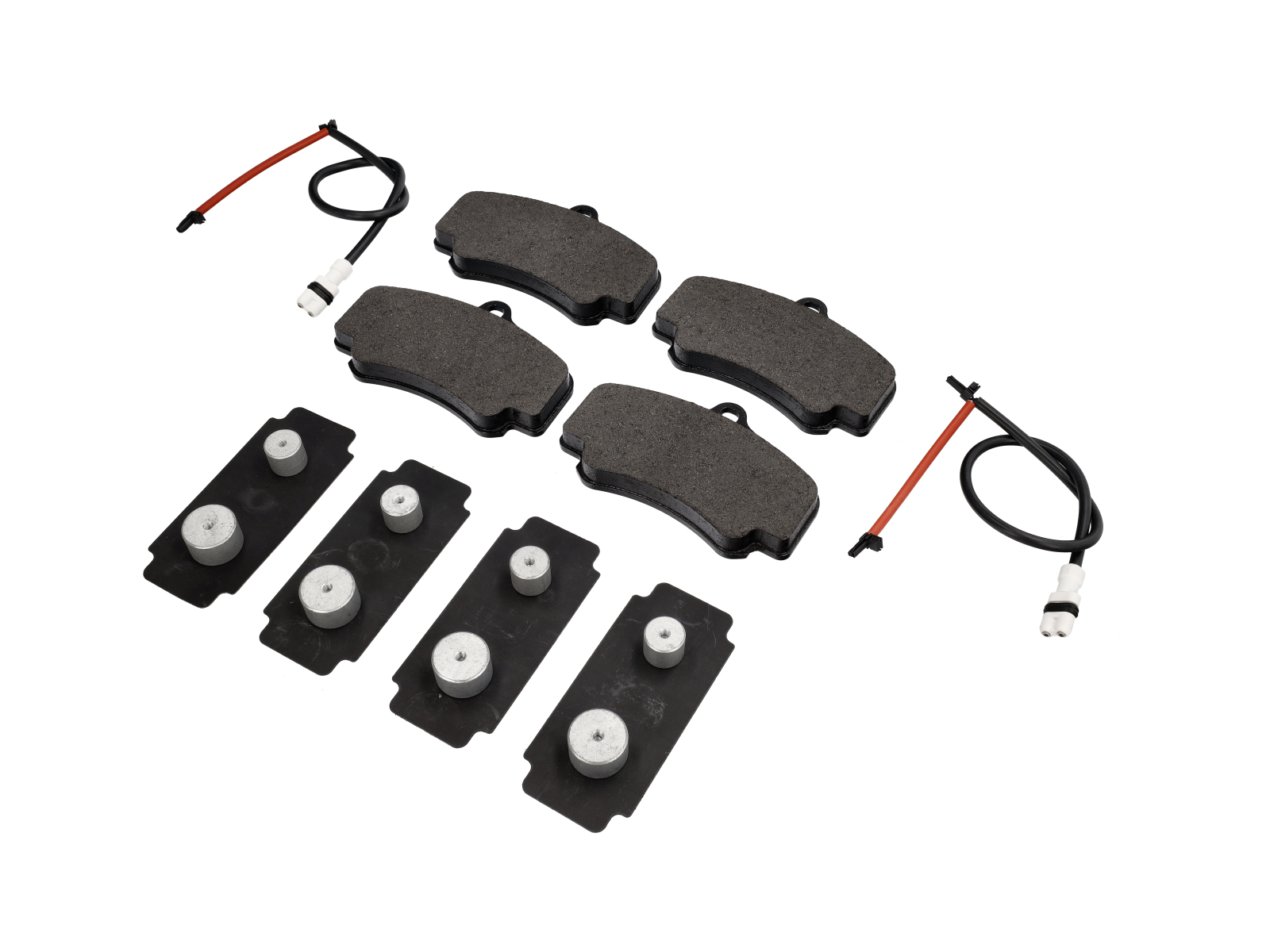 FRONT Brake pads, sensors, shims kit Porsche 996 Turbo / 996 C4S Brembo ...
