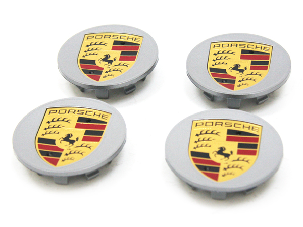 Wheel Caps with Coloured Crest for Porsche Macan (Set of 4) 00004460513 ...
