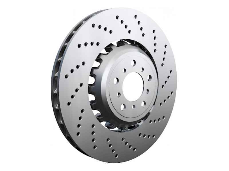 Brake disc rotor, Front Drilled. FORMULA Z. Porsche 970 Panamera Turbo ...