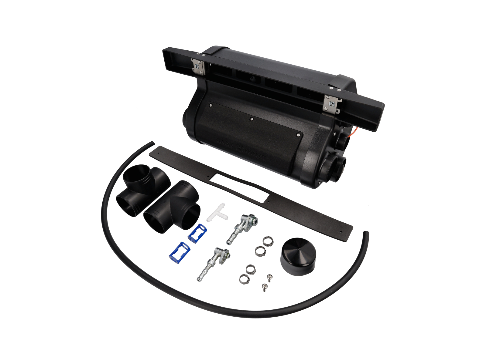 High power blower motor and evaporator assembly for air conditioning ...