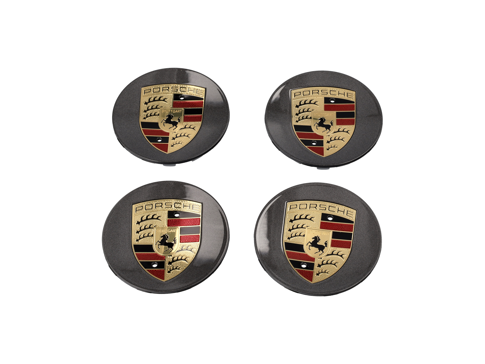Wheel Caps with Coloured Crest for Porsche Macan (Set of 4) 00004460509 ...