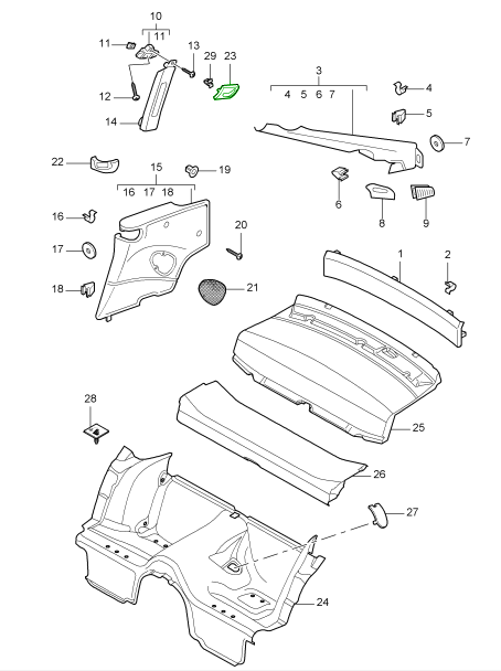 Porsche 997.1 997.2 Coat Hook 99755557300 99755557400 - 99755577300A03 ...