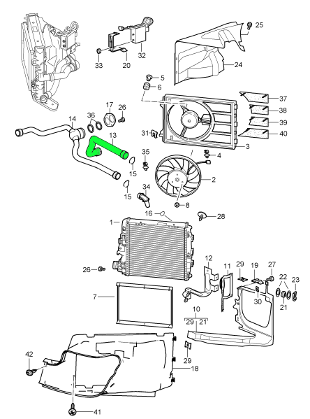 Porsche 997TT Water Coolant Radiator top Hose SUPPLY 99710663101 ...