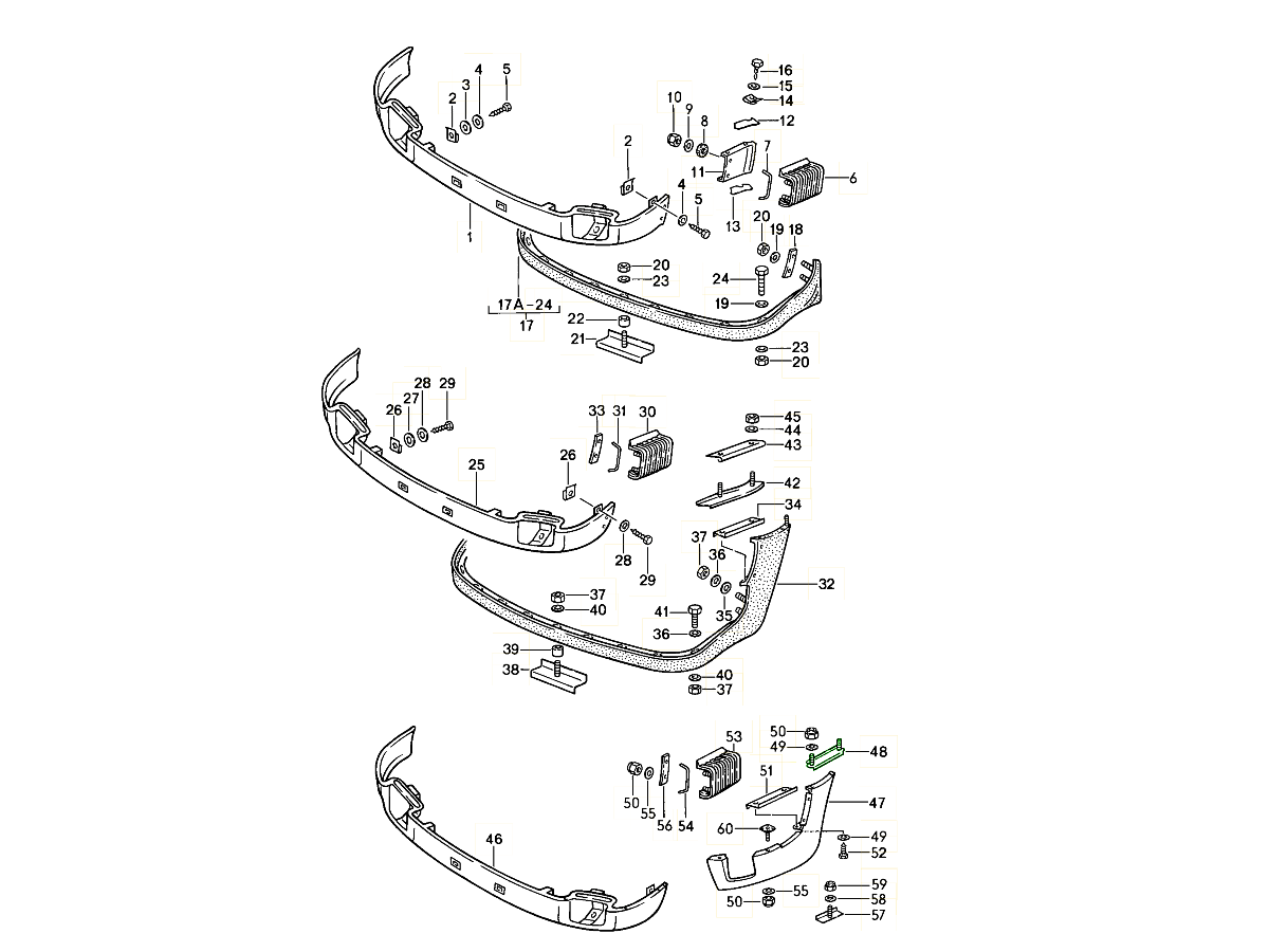 Porsche 911 Retaining plate for front bumper 93050313700 - 93050313700 ...