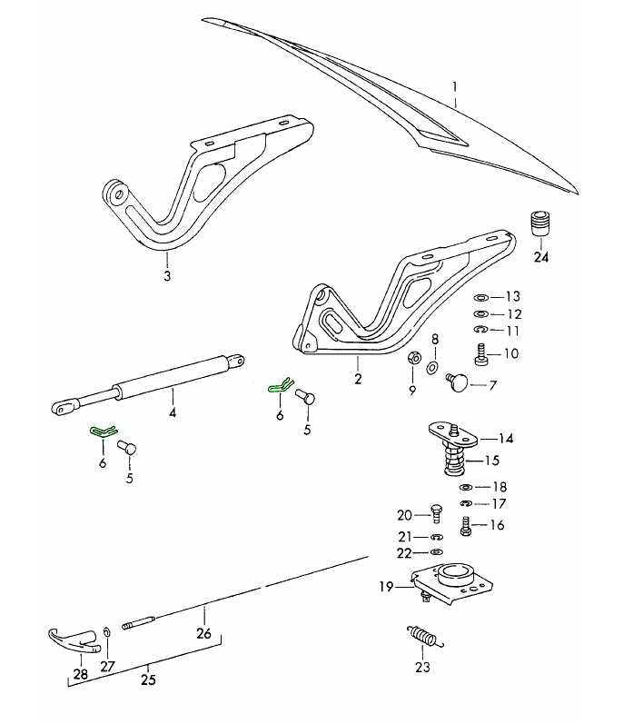 Porsche Front Lid Dampers | OEM Bonnet Struts & Gas Springs | Design911 ...