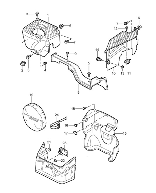 Buy Porsche 996 (911) (1997-2005) 996 TURBO 2000-05 Boot / Load Space ...