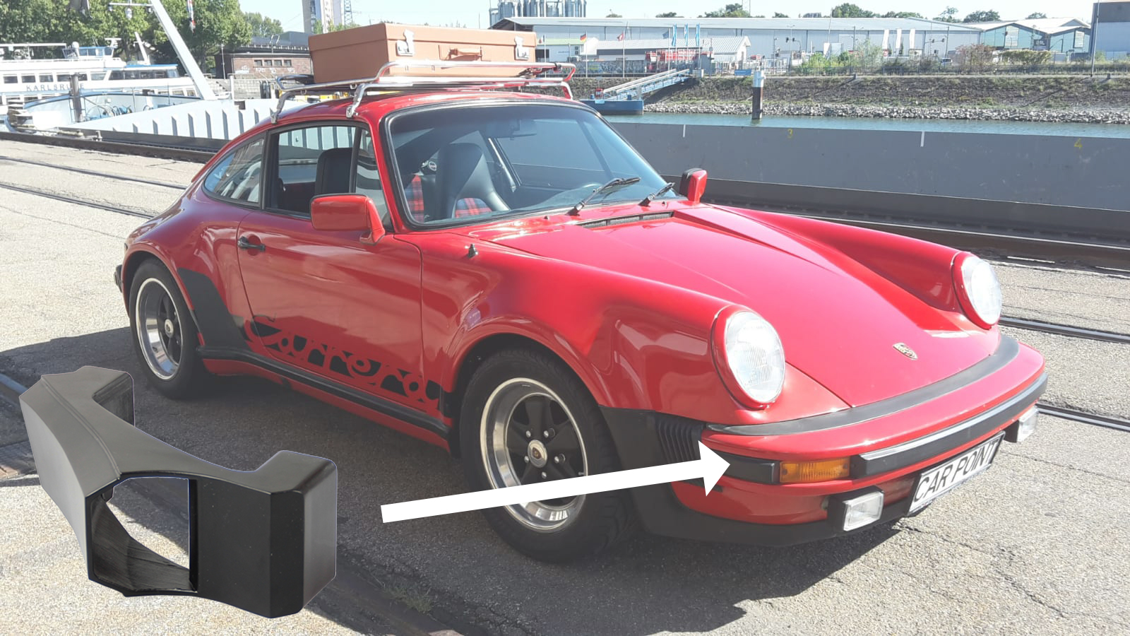 Oil cooler air intake front bumper. Porsche 911 1974 to 1989 ...