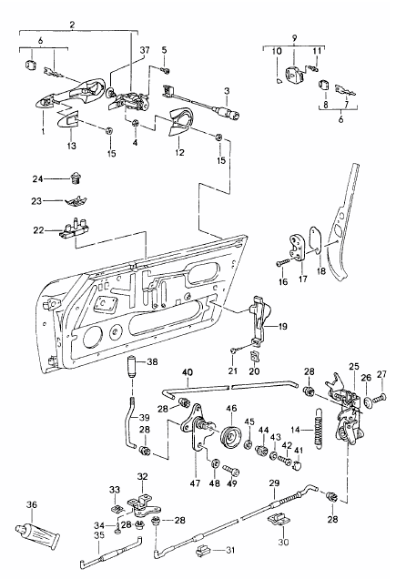 Door Handle Lock with Surround 99353793800 99353793700 - 99353793700 ...
