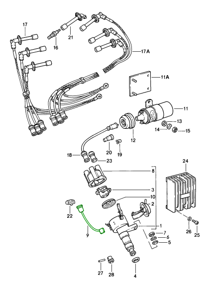 Porsche 911 Distributor Lead 93060290701 - 93060290701 | Design 911