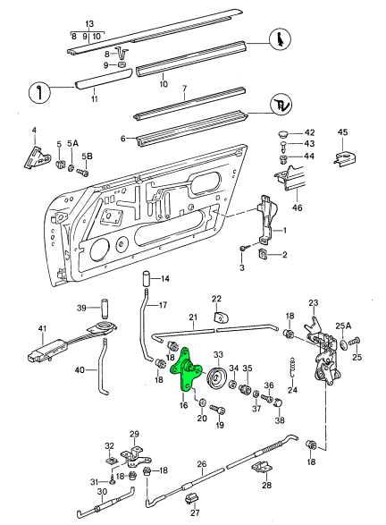 Porsche 911 Mounting for push-button 91153107503 - 91153107503 | Design 911
