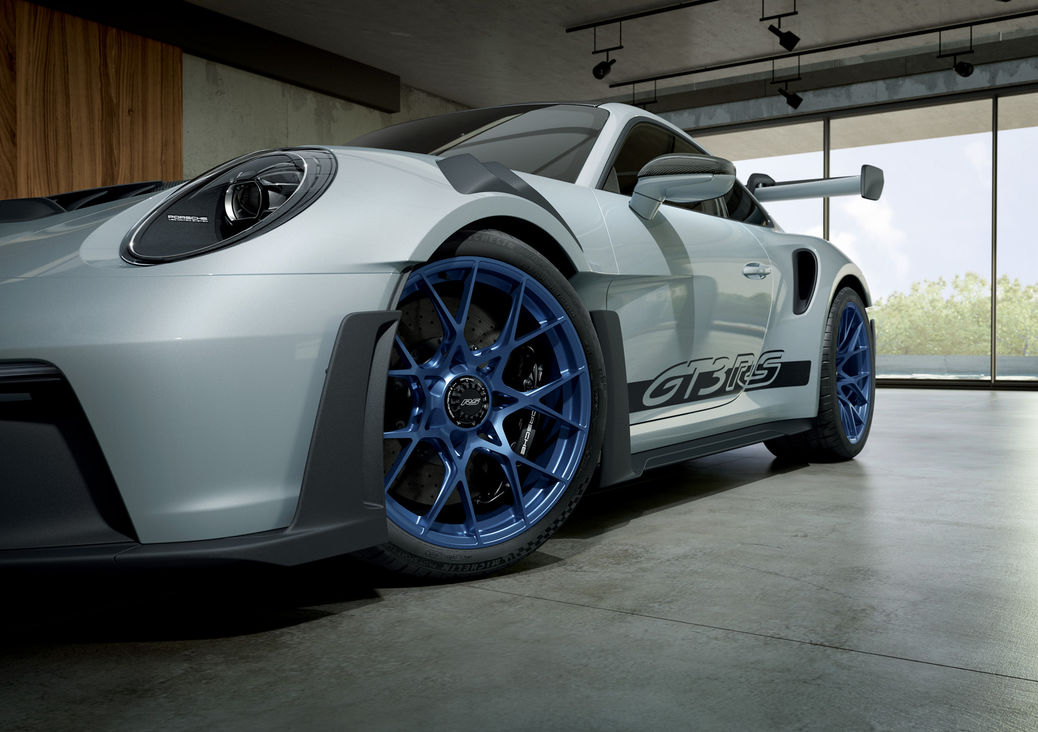 20"/21" 911 GT3 RS Forged aluminium alloy Indigo blue wheel set without ...