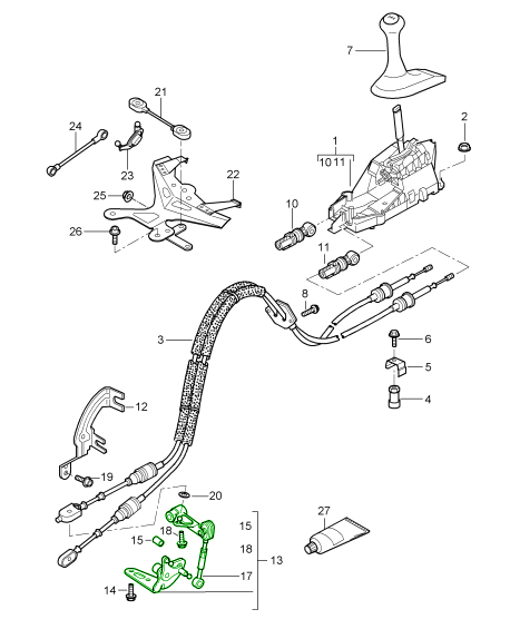 Porsche 987 Boxster Linkage adjustable 98742491303 - 98742491304 ...