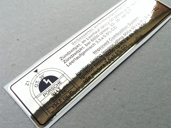 Timing Decal for Porsche 911T (1970 – 1971) - 90100650953/1 | Design 911