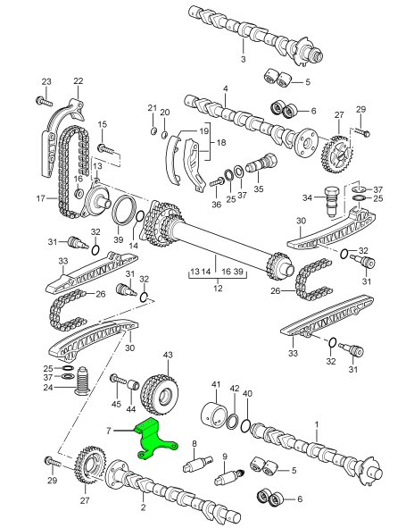 Porsche Timing Chain Guide Rail 99610516804 - 99610516804 | Design 911