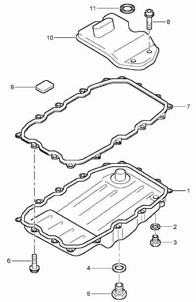 Gearbox Sump Drain Plug Sealing Ring. Porsche 955 Cayenne - 95532118101 ...