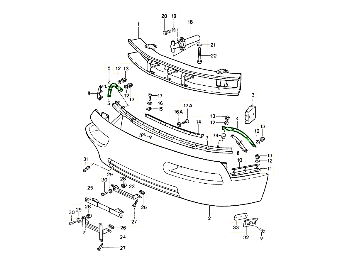 Porsche Front Bumper Seals | Design911 Rubber Weatherstrips & Body ...