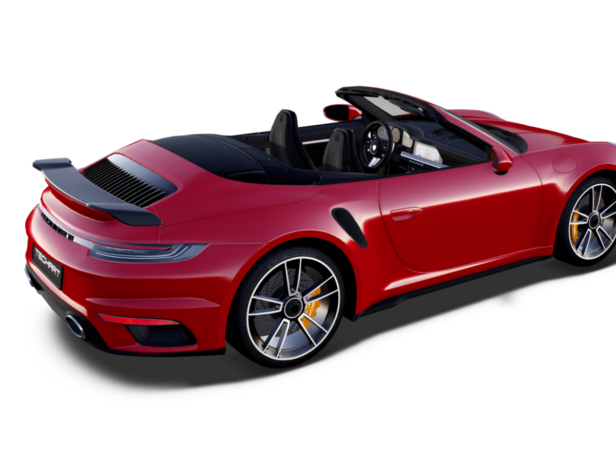 TechArt carbon fibre rear spoiler type I for Porsche 992 turbo ...