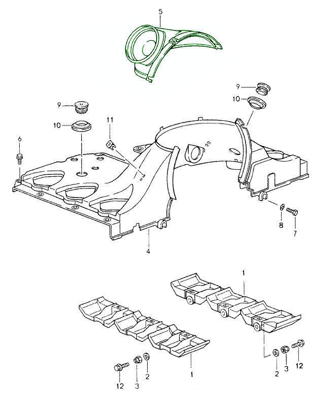 Engine Air Duct for Porsche 993 - 99310640300 | Design 911