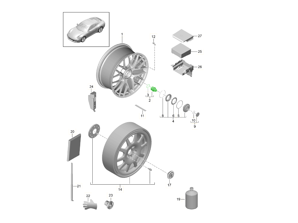 Buy Porsche 991 (911) MK2 2016-2019 991 Speedster 4.0L (510Bhp) Wheel ...