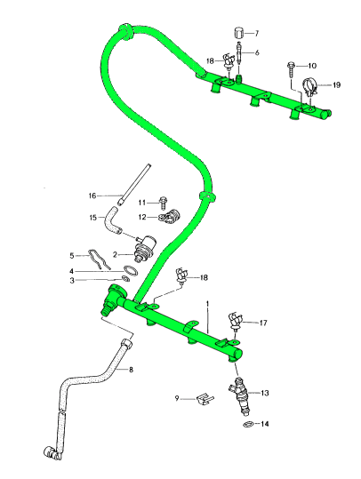 Porsche 986 Boxster Fuel Collection Pipe 99611003108 - 99611003108 ...