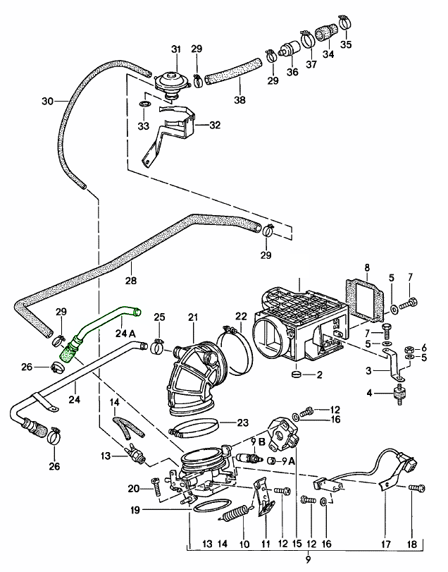 Air hose pipeline Porsche 911 93011032805 - 93011032805 | Design 911