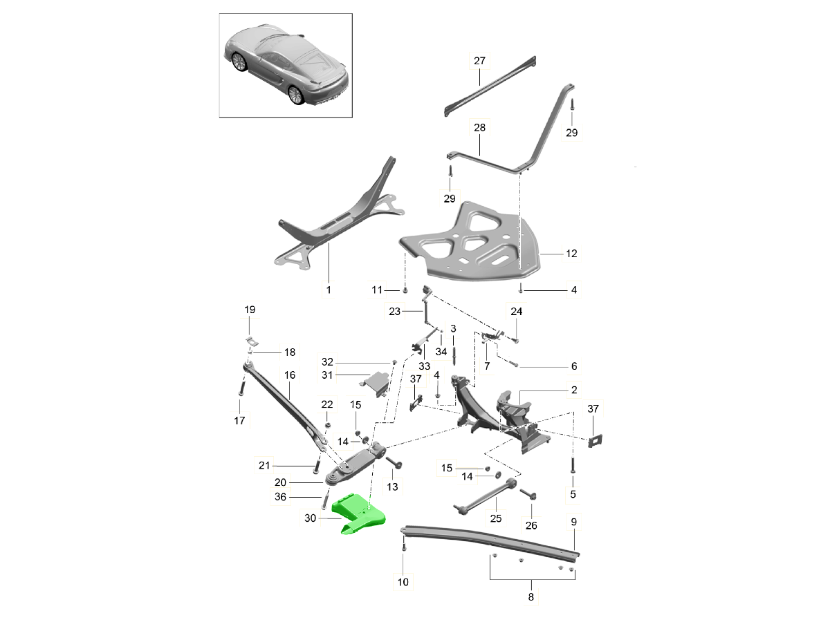 Buy Porsche Cayman 987C/981C (2005-2016) Duct Spoiler / Air Scoop ...