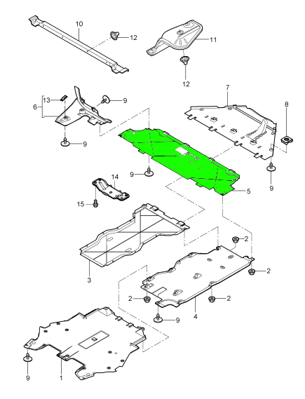 Rear Undertray. Porsche 997 tiptronic - 99750462901 | Design 911