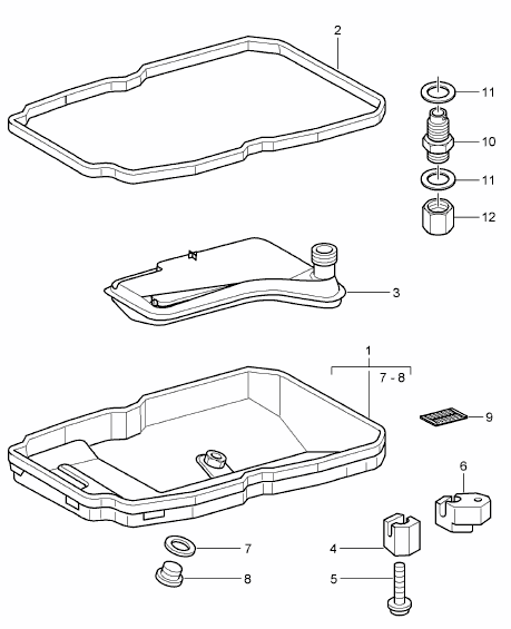 Oil Filter. Porsche 996 3.6L / 997 Tiptronic Gearbox - 7222770095/2 ...