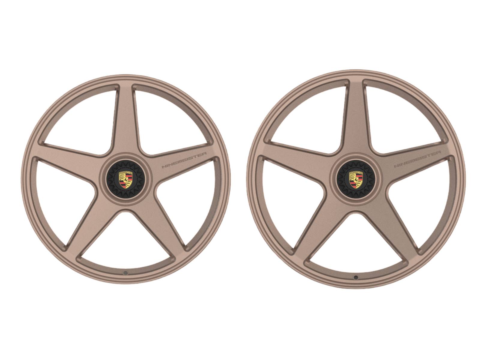 Five spoke lightweight alloy wheel set from Ninemeister. Porsche 992 ...